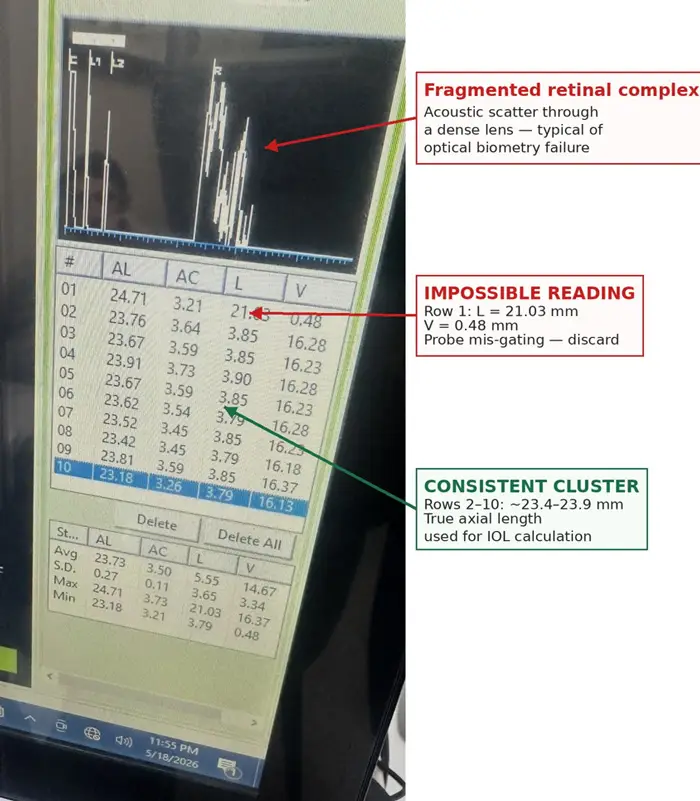 Dense Cataract Biometry | Blue Fin Vision®